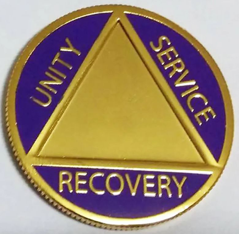 NEW! Bright Gold Personalized Engravable Alcoholics Anonymous AA ...