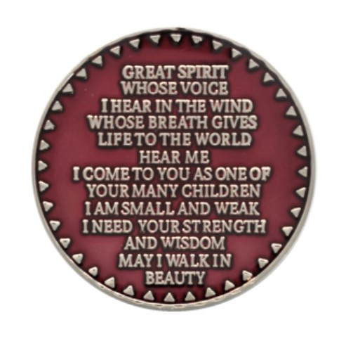 The Spirit of Healing Native American Affirmation AA Coin - Doing It Sober