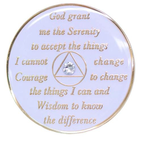 AA Transgender Flag Medallion w Triangle Bling - Doing It Sober