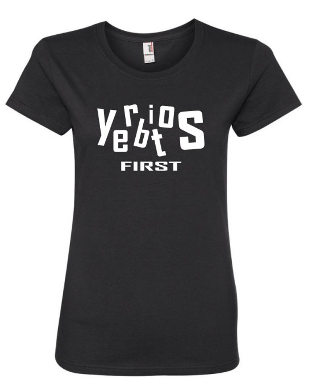 Women's Black SOBRIETY FIRST Cotton Tee - Doing It Sober Women's Black SOBRIETY FIRST Cotton Tee - Doing It Sober