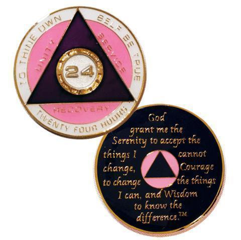 AA Medallion Variety Colors in 24 Hr, 30, 90 Day,- Doing It Sober