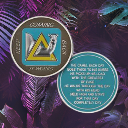 Sober Camel Coin - Specialty Medallion Teal - Doing It Sober