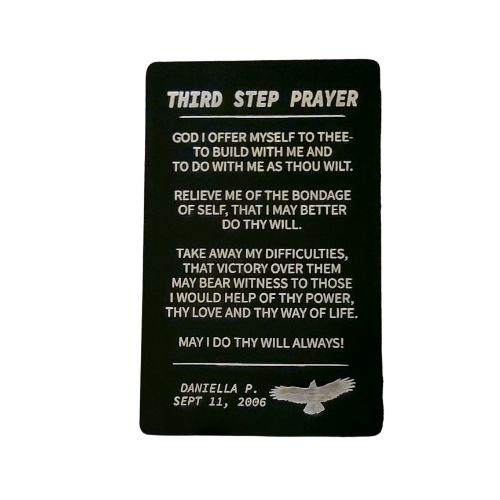 3rd Step Prayer Wallet Insert Card Personalized - Doing It Sober