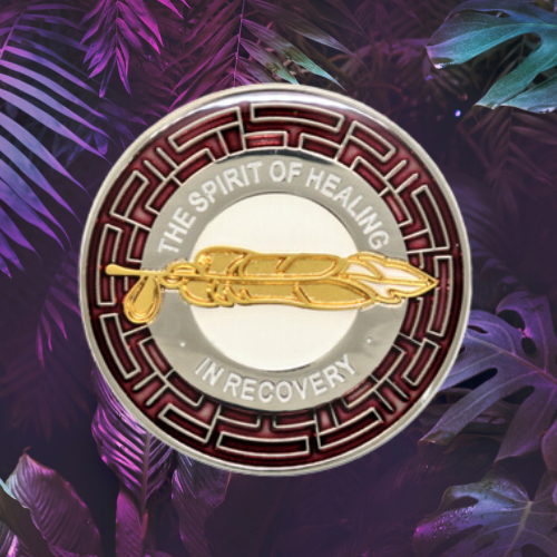 The Spirit of Healing Native American Affirmation AA Coin - Doing It Sober
