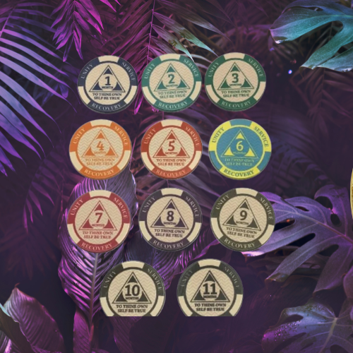 Get a Set of 11 Poker-Style Monthly AA Recovery Chips - DoingItSober