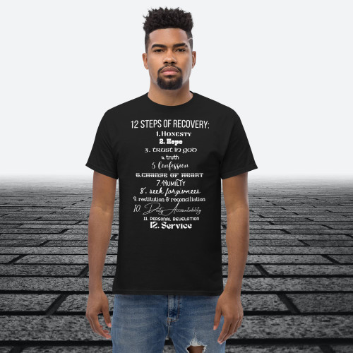 12 Steps Of Recovery Men's Classic Tee - Doing It Sober