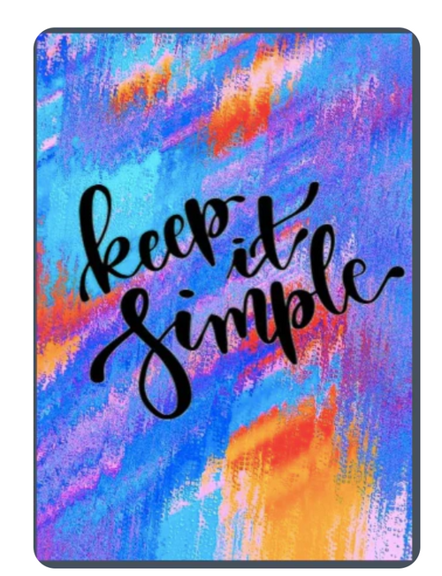Keep It Simple, Colorful Recovery Greeting Card - Doing It Sober