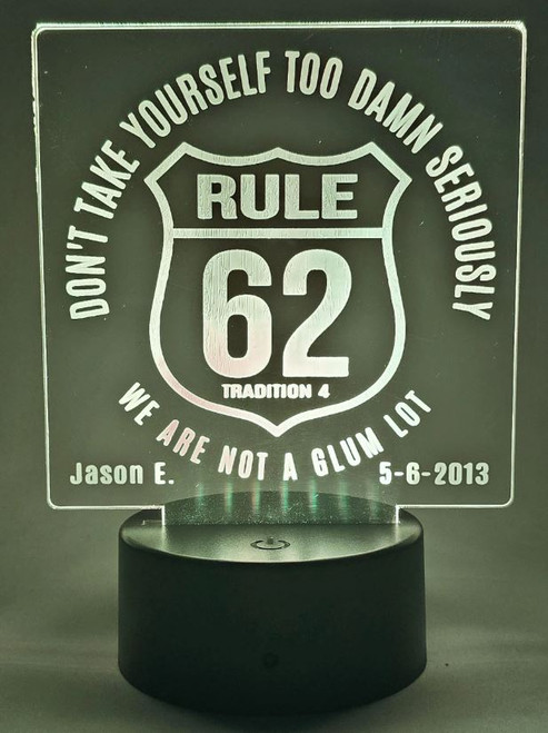 5 Designs Personalized (name & date) AA Laser Engraved LED Display w ...