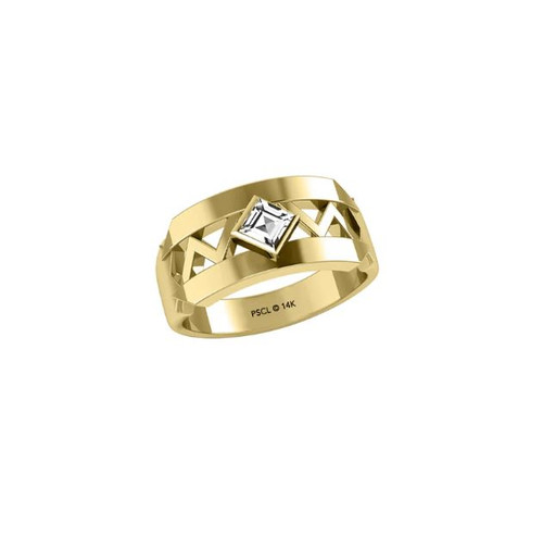 NA Recovery Symbol 14k Gold with Inlay - Doing It Sober