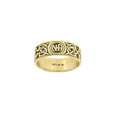 NA Recovery Symbol 14k Gold with Inlay - Doing It Sober