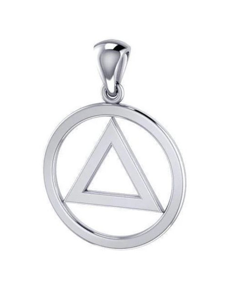 Exclusive AA Symbol Sterling Silver Pendant | Doing It Sober