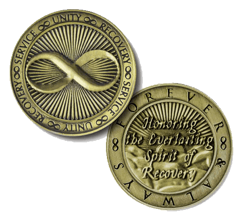 Bronze "Infinity Coin" - Honoring Everlasting Spirit of Recovery