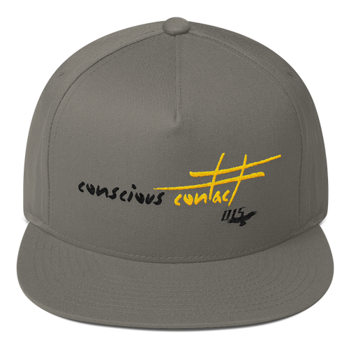 "Conscious Contact" 5 Panel Black Baseball Hat - Doing It Sober