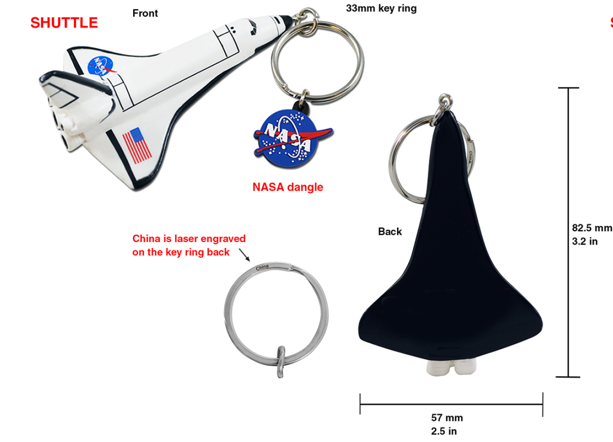 NASA Logo Dangle Keychain