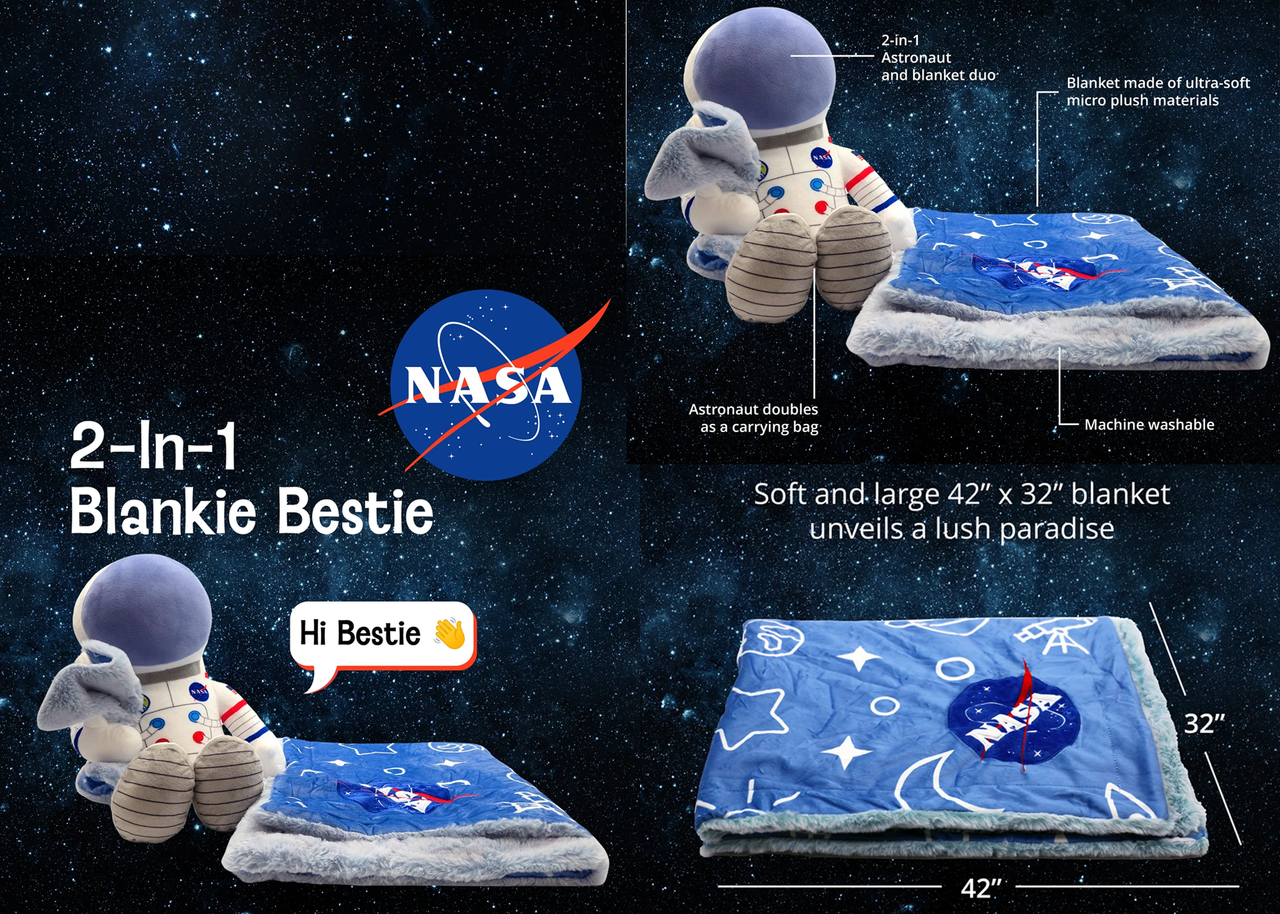 NASA Astronaut 2 in 1 Plush Figure & Blanket