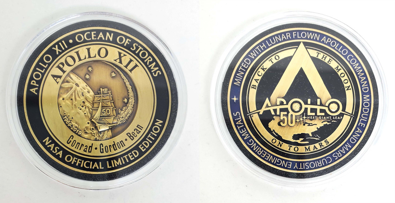 Apollo 12 50th Carded Medallion - NASA Gear