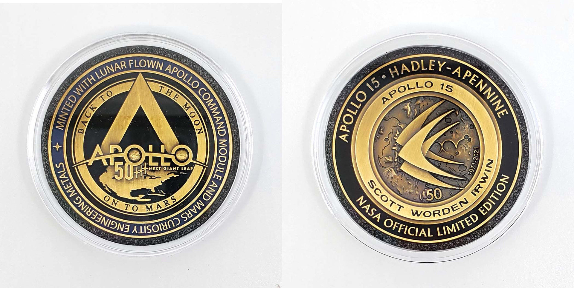Apollo 15 Carded Medallion - NASA Gear
