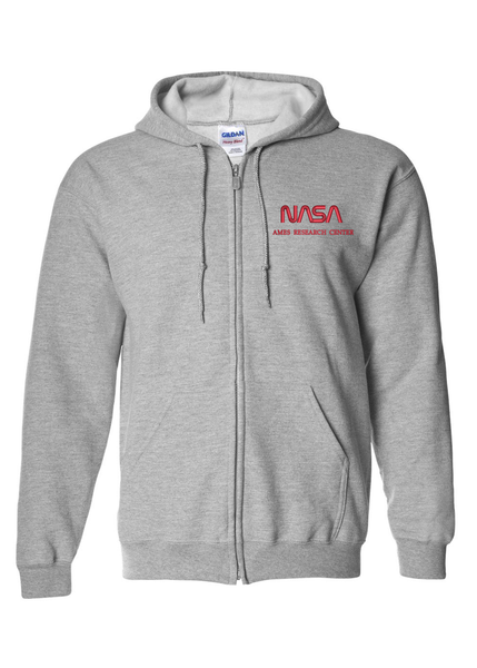 NASA Worm Logo - Ames Research Center Hoodie Full Zip (Unisex)