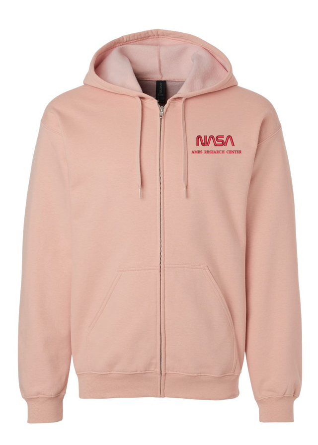 NASA Worm Logo - Ames Research Center Hoodie Full Zip (Unisex)