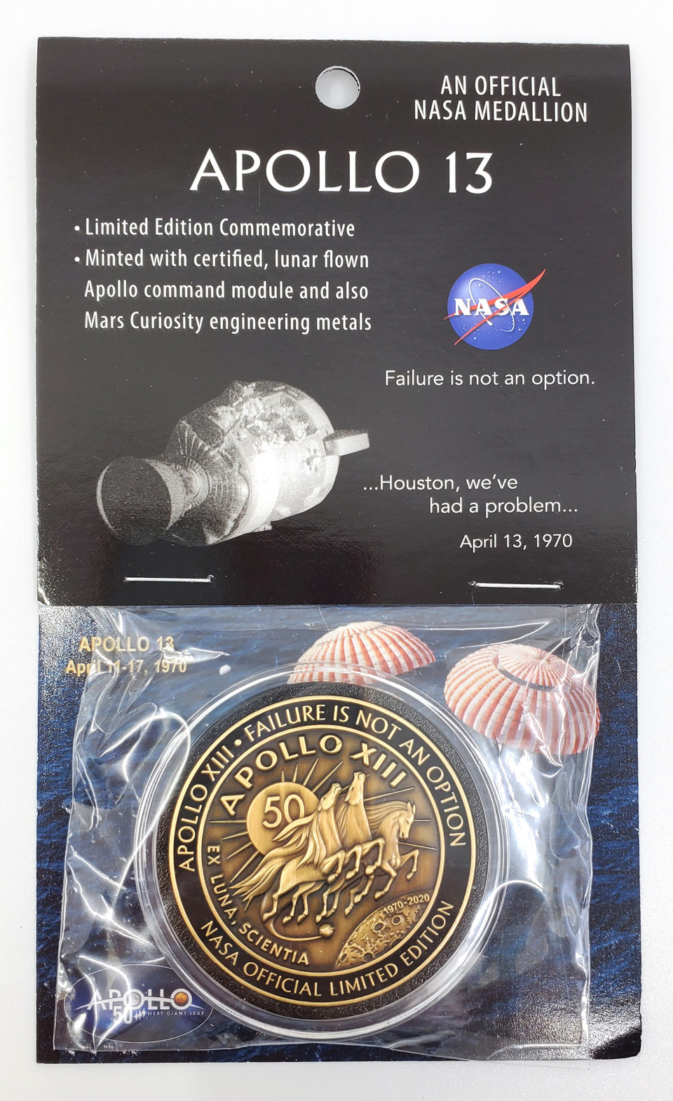 Apollo 15 Carded Medallion - NASA Gear