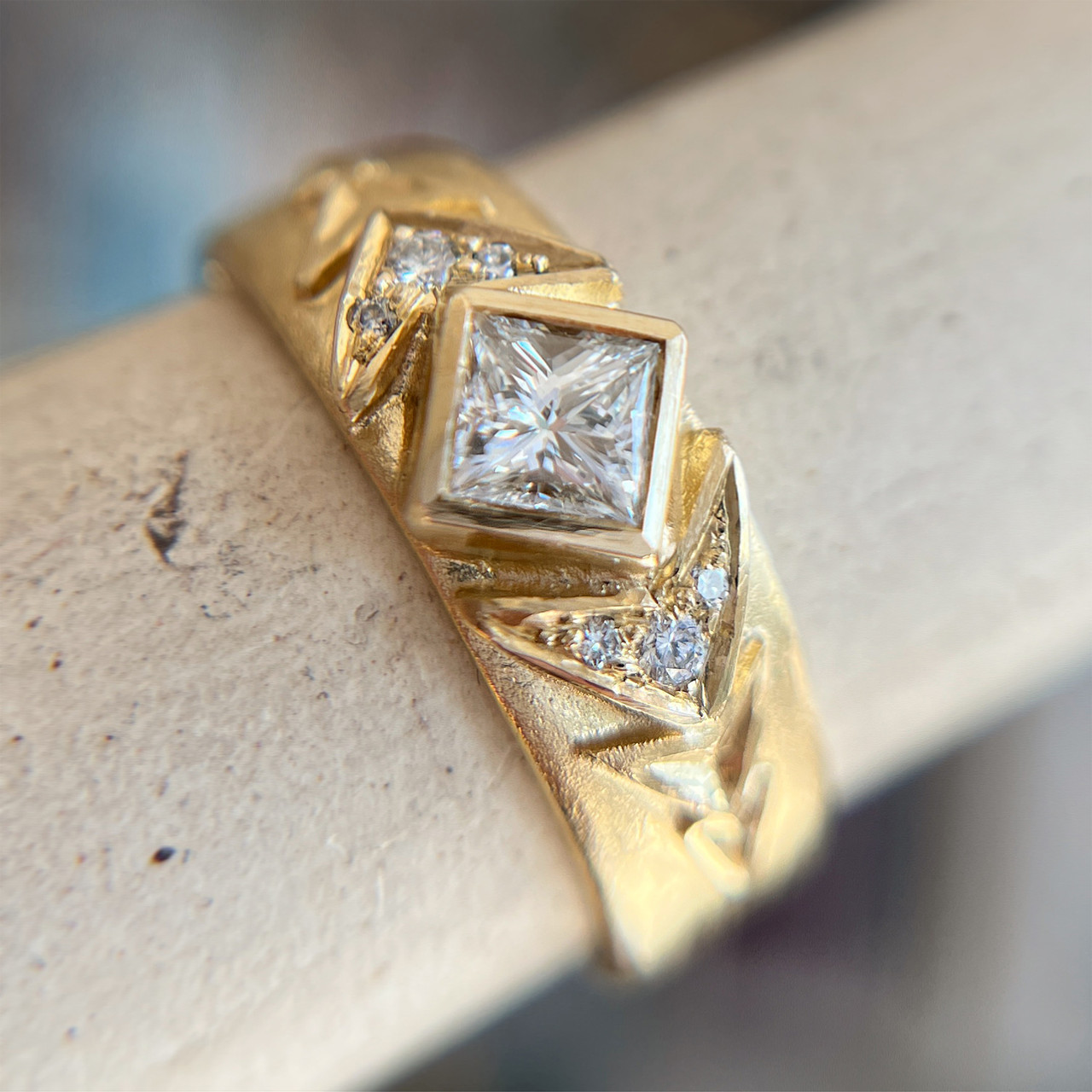 Square Diamond Reflections Ring - Tomfoolery London Square Diamond Reflections Ring - Tomfoolery London