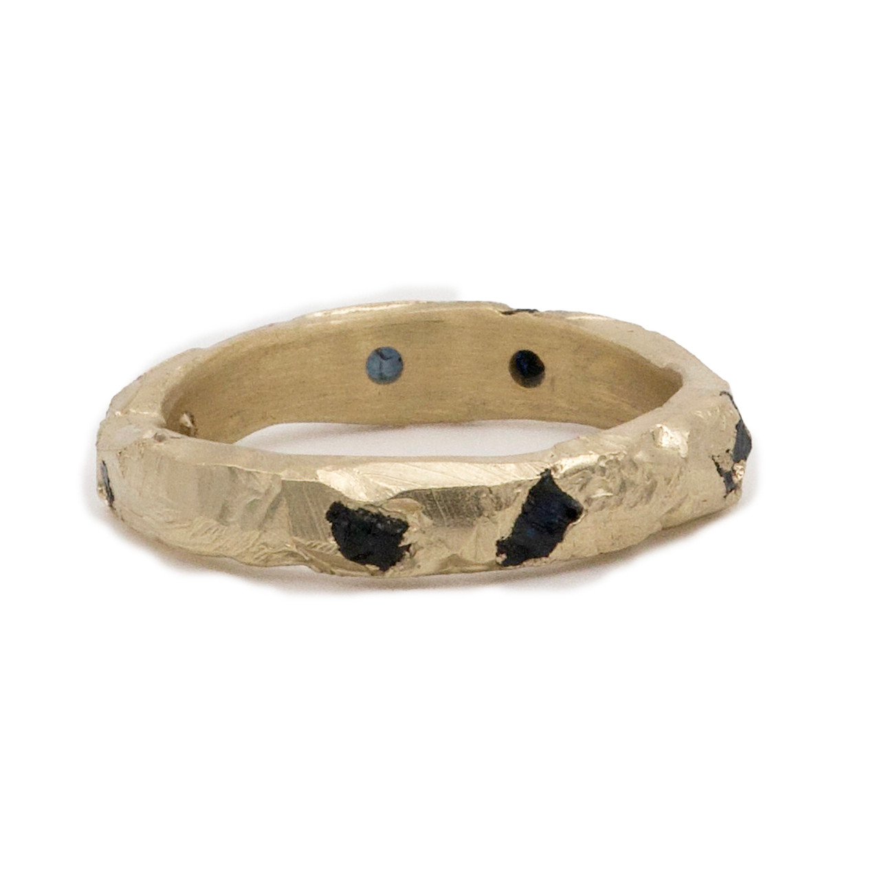 Gold Peti Black Sapphire Scatter Band - Tomfoolery London
