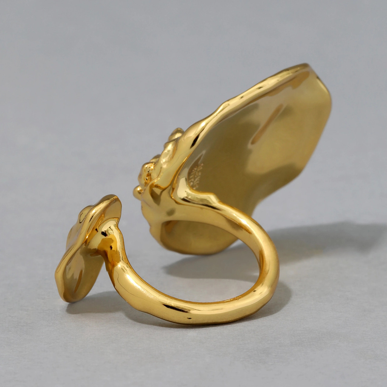 Brut Gold Double Disc Ring - Tomfoolery London