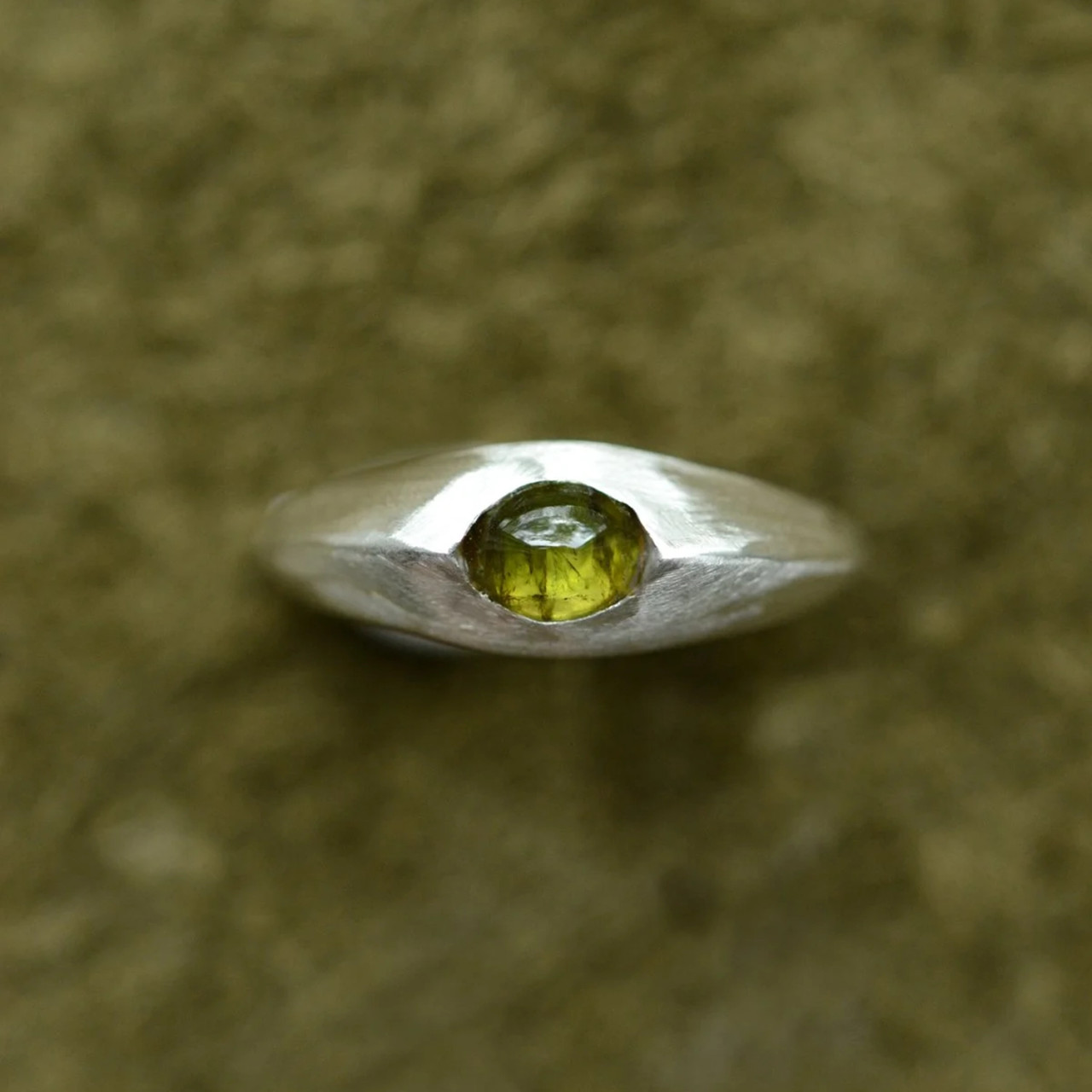 Ellipse Ring with Tourmaline - Tomfoolery London