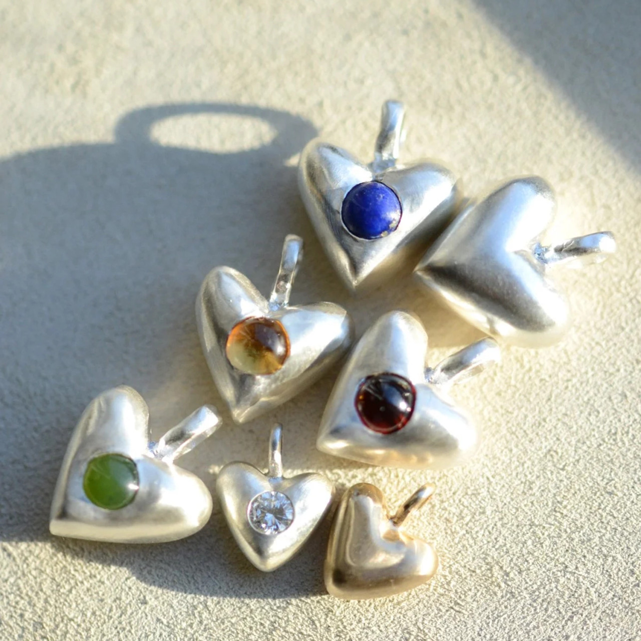 Diminutive Diamond American Folk Heart Pendant - Tomfoolery London