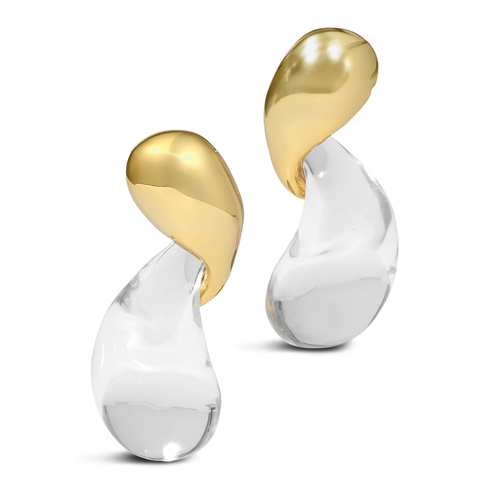 Liquid Lucite Modernist Earrings - Tomfoolery London