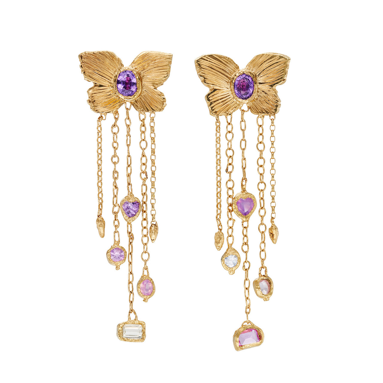 Cuckoo Butterfly Chain Earrings - Tomfoolery London