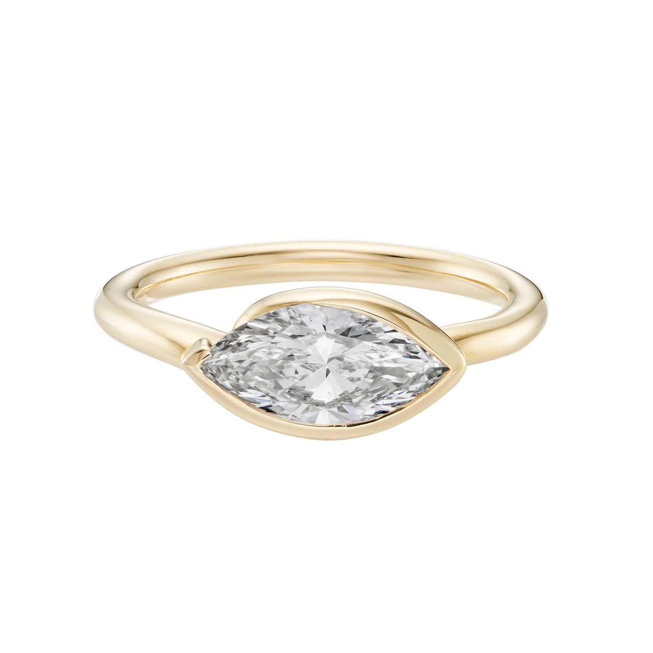 Marquise Wrap East-West Lab Diamond Ring - Tomfoolery London