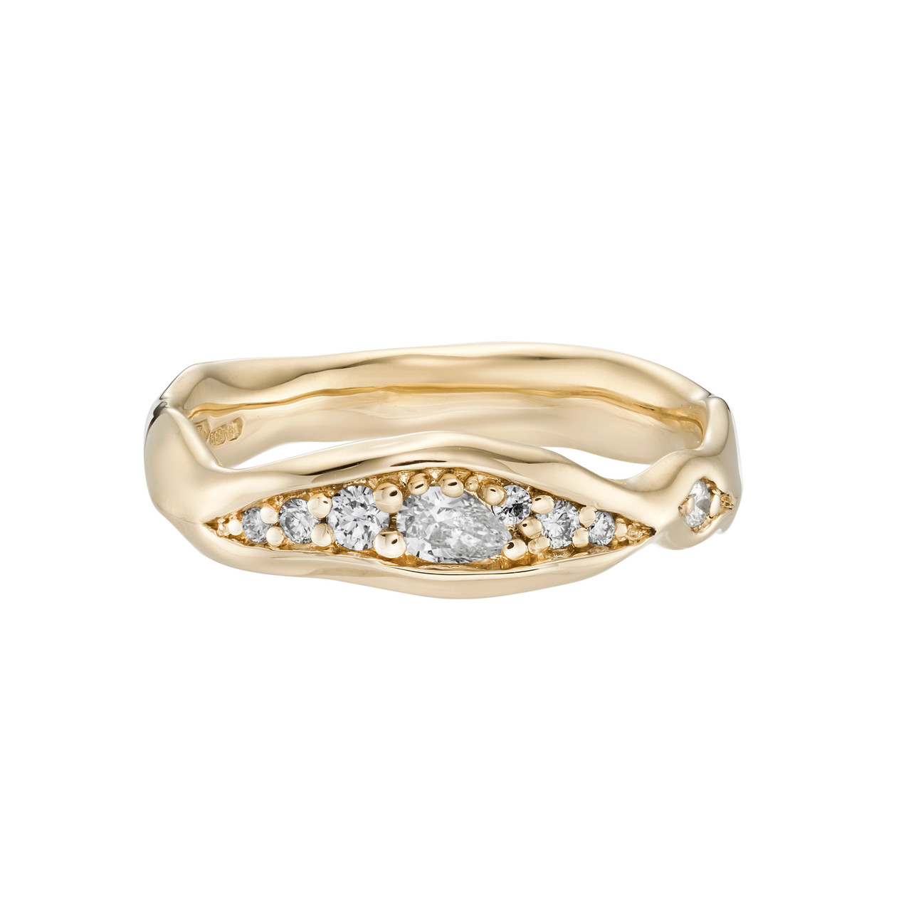 Diamond Thessa Wide Eternity Band - Tomfoolery London