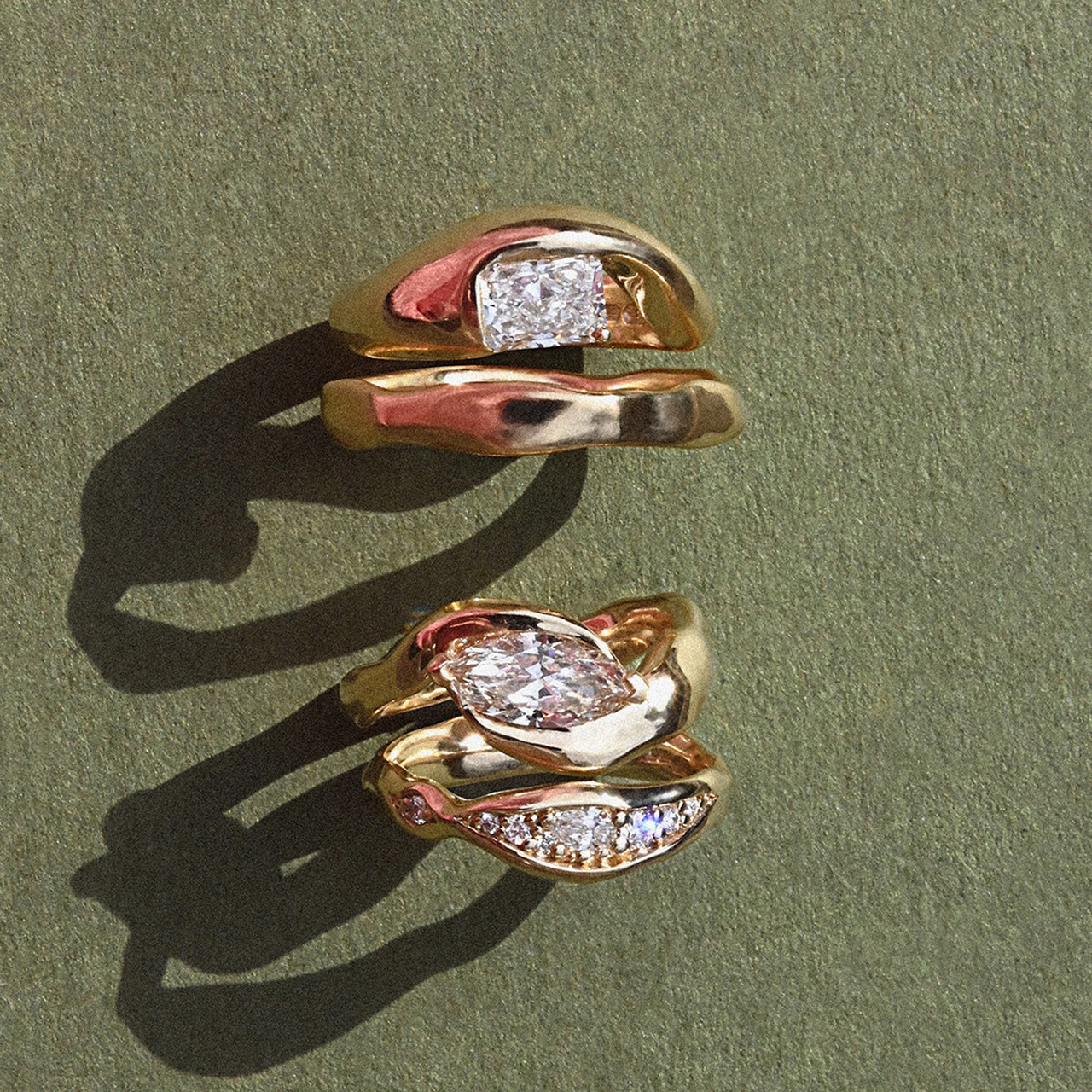 Diamond Thessa Wide Eternity Band - Tomfoolery London
