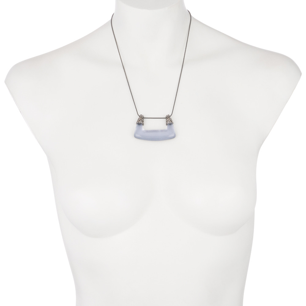 Buckle Shape Lucite Pendant Necklace - Tomfoolery London
