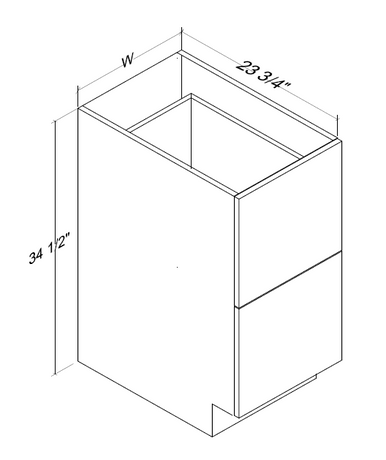 Frameless - 2 Drawer Base
