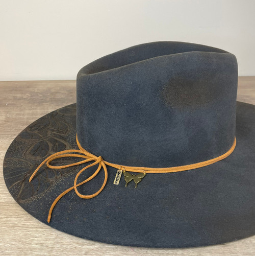 Gray Tatted Premium Wool Hat - Alma Vera Design