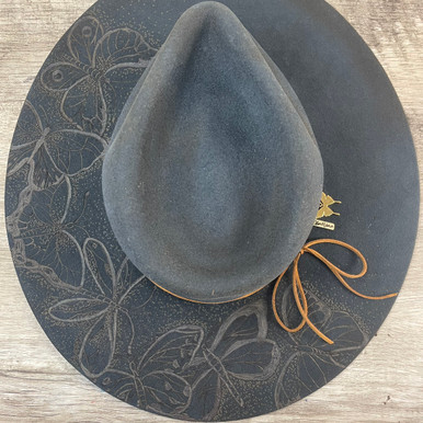 Gray Tatted Premium Wool Hat - Alma Vera Design