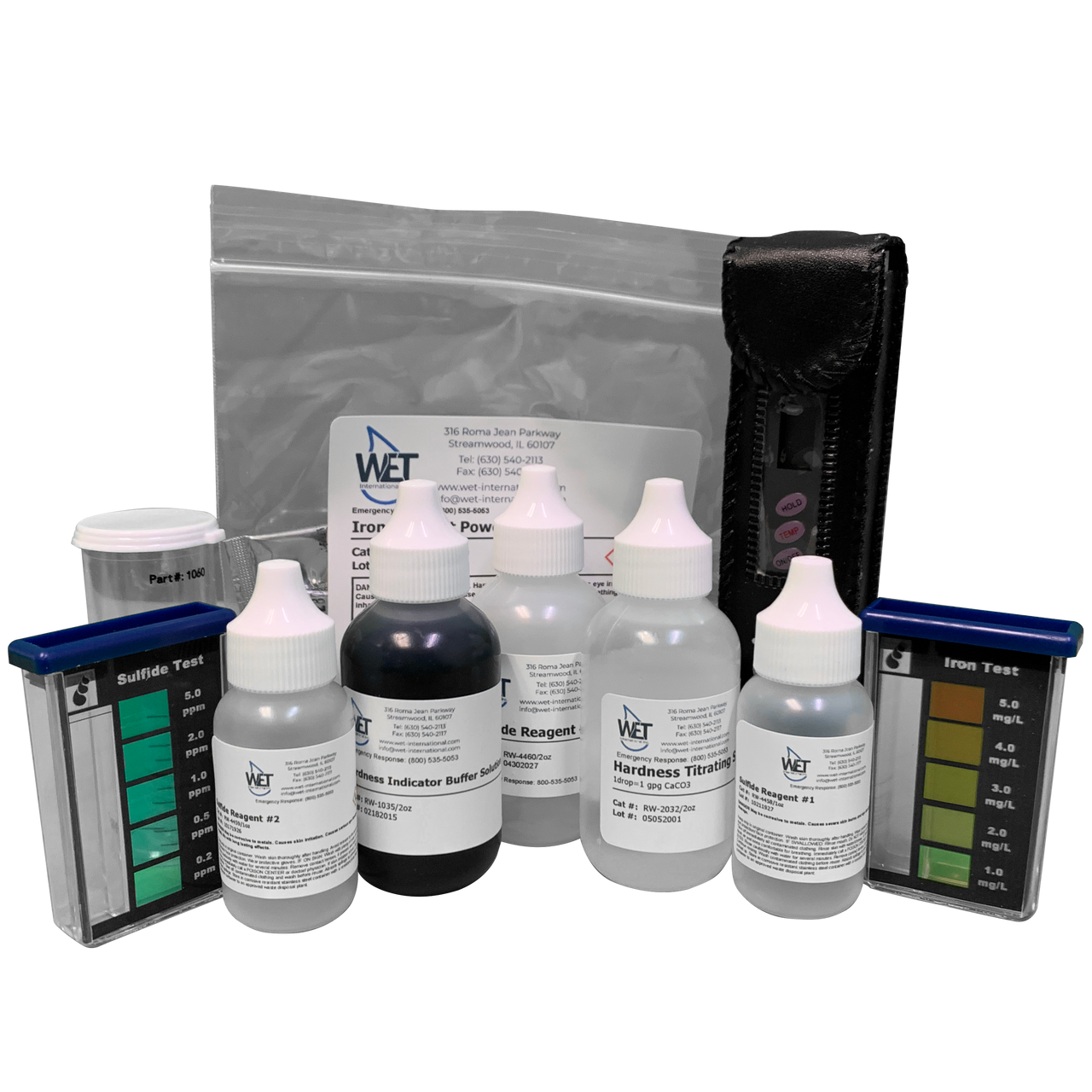 Iron, Hardness, Sulfide Test Kit w/ TDS Meter (Contains: KWC-0089B, KWC ...