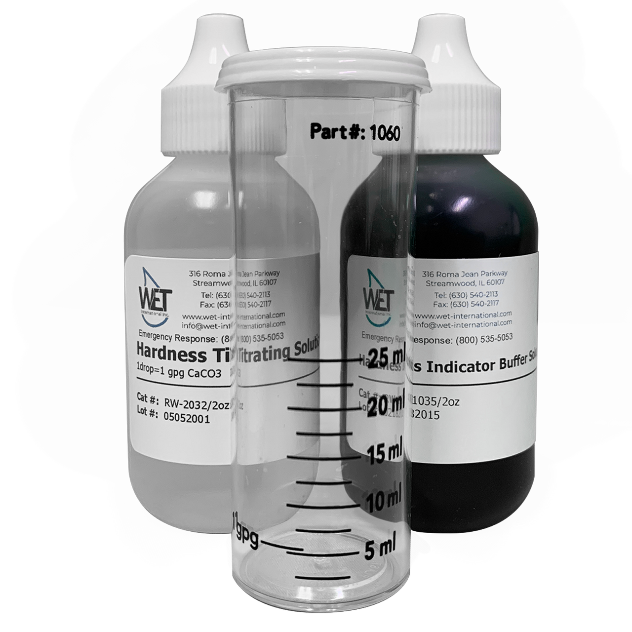 Hardness test kit, Drop count, w/HIBS, two reagents system (2oz bottles ...