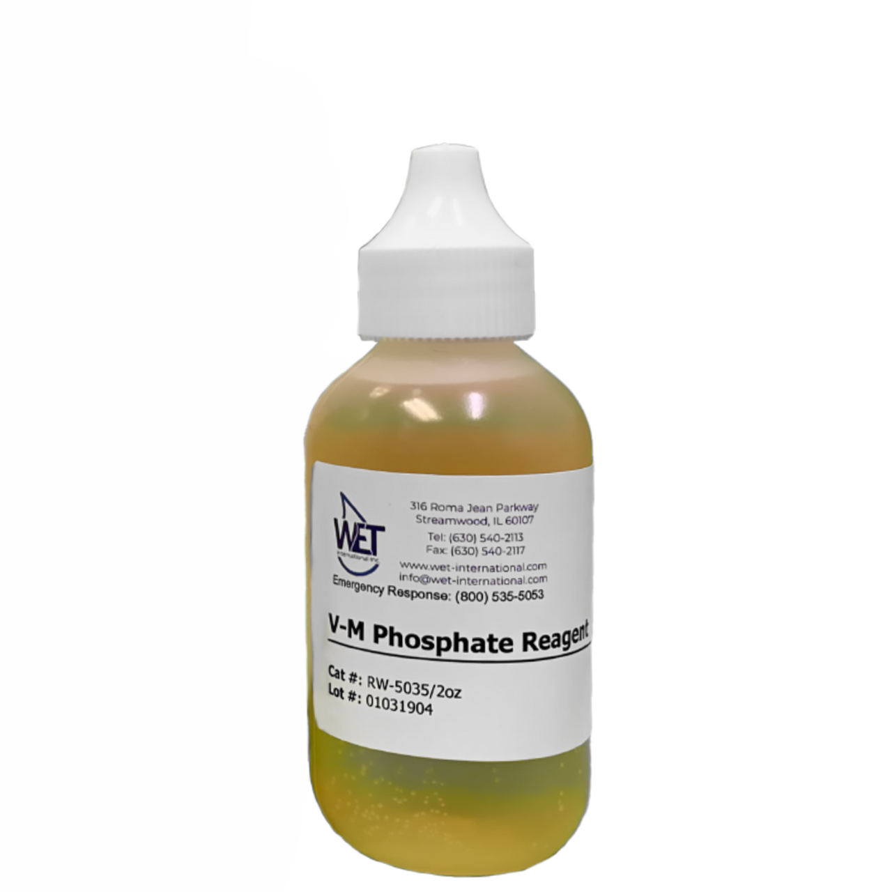 V-M Phosphate Reagent, NPB, 2oz bottle (WC) - WET INTERNATIONAL, INC.