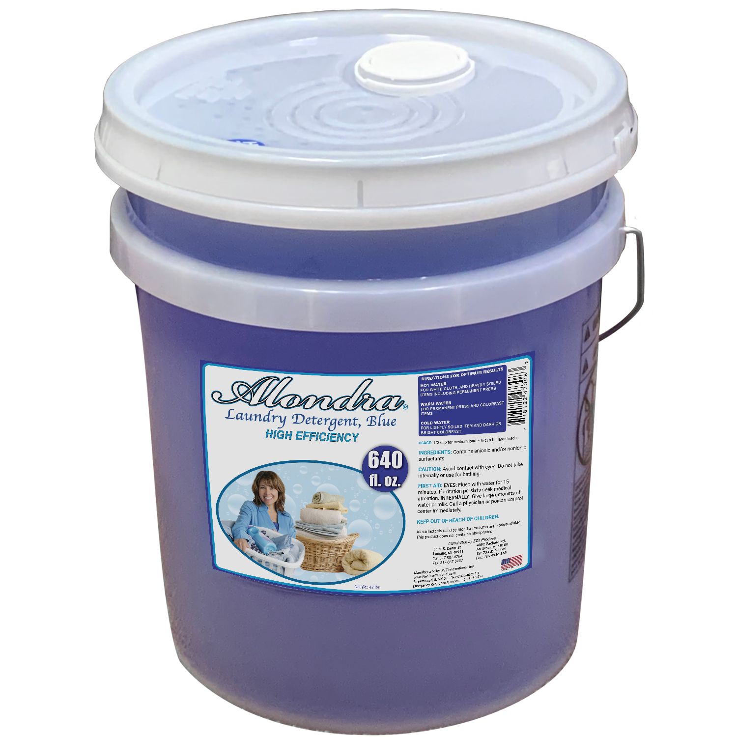 Alondra Laundry Detergent, Blue, 5 Gallons (HE) - WET INTERNATIONAL, INC.