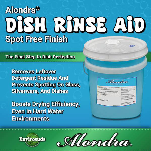 Alondra Dish Rinse Aid Spot-Free Finish for Dishwashers and Hard Water