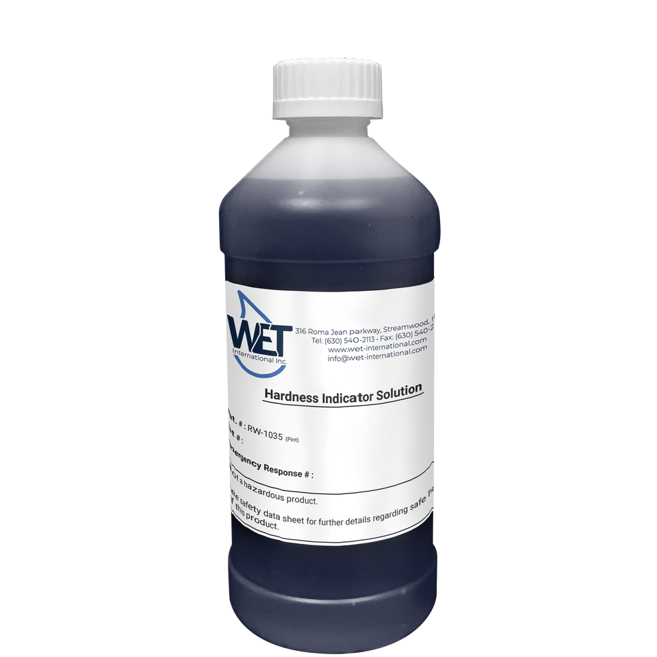 Hardness indicator buffer solution, pint (WC) - WET INTERNATIONAL, INC.