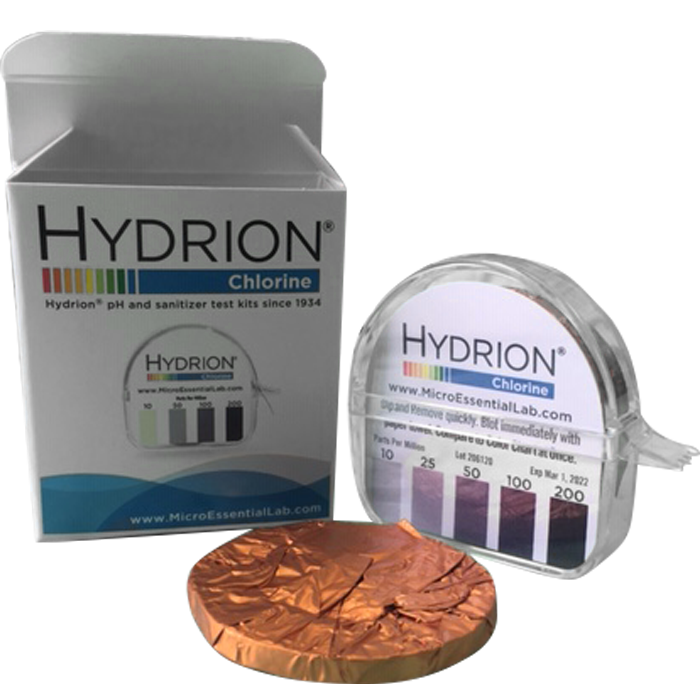 Chlorine Test Rolls: 10 ppm, 25 ppm, 50 ppm, 100 ppm, 200 ppm - Unit of ...