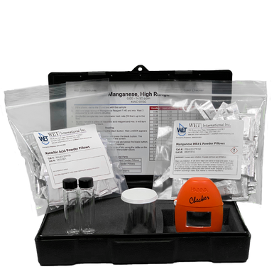 Manganese Test Kit, High Range, w/ Colorimeter, in plastic case (WC ...