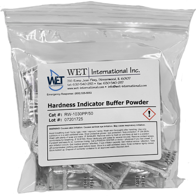 Hardness Indicator Buffer Powder Pillows, 50# (WC) - WET INTERNATIONAL ...