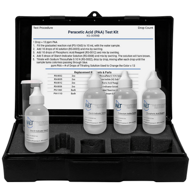 Peracetic Acid (PAA) Test Kit, 1 drop = 13 ppm PAA/10ml (CIP) - WET ...