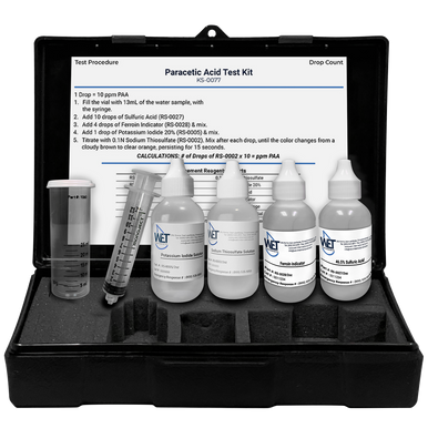 Peracetic Acid (PAA) Test Kit, 1 drop = 10 ppm PAA/13ml (CIP) w ...