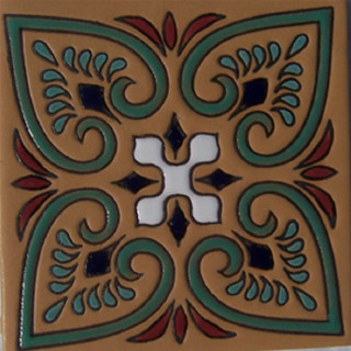 Wildflower Talavera Tile – Handcrafted High Relief
